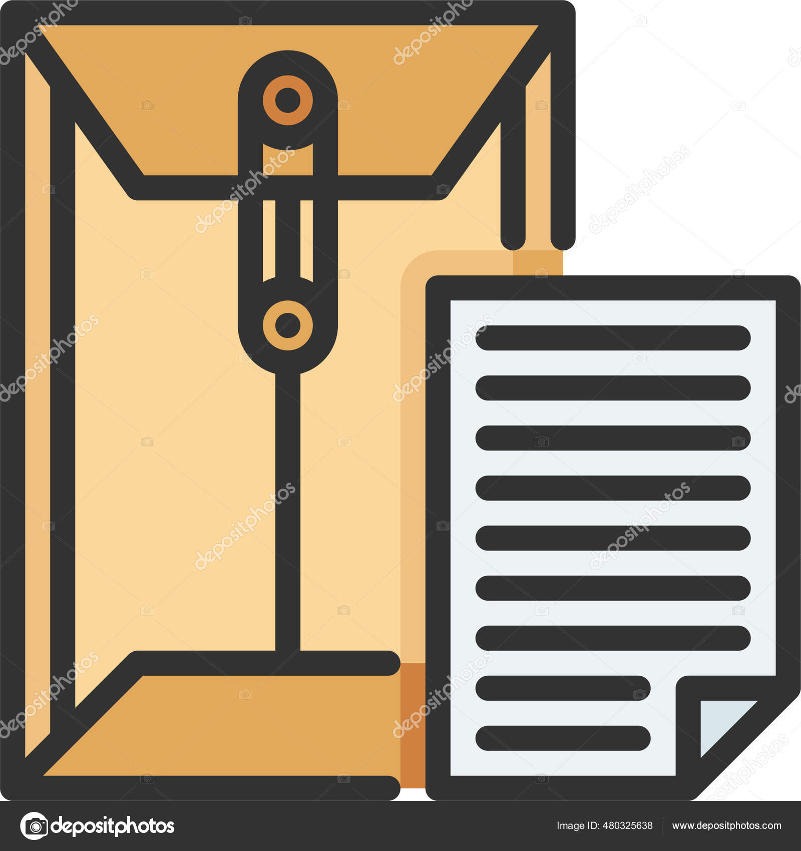 Documento Dossier Icono Del Archivo Vector de stock por ©iconfinder ...