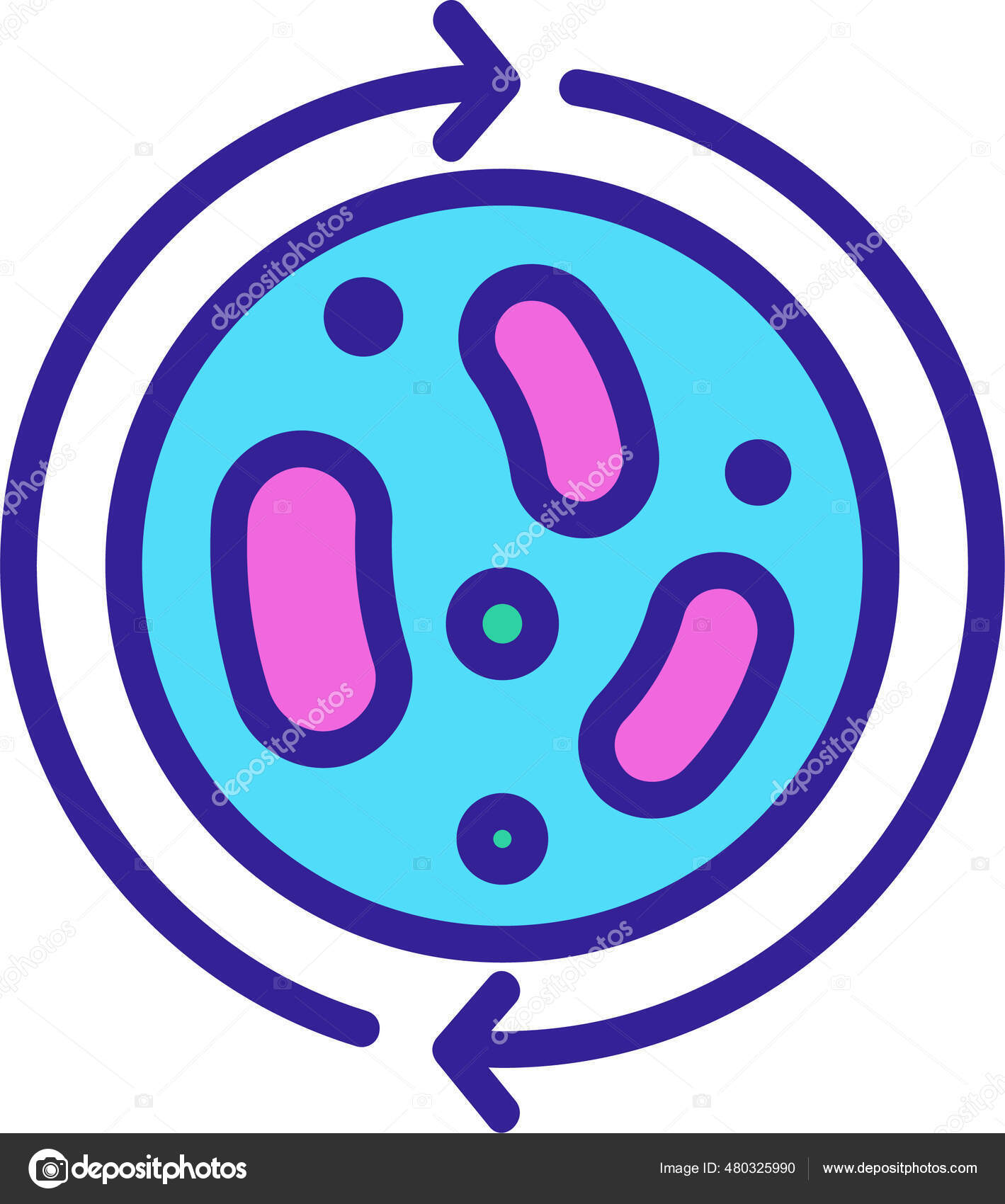 Bacteria Bacteriology Contour Icon Stock Vector by ©iconfinder 480325990