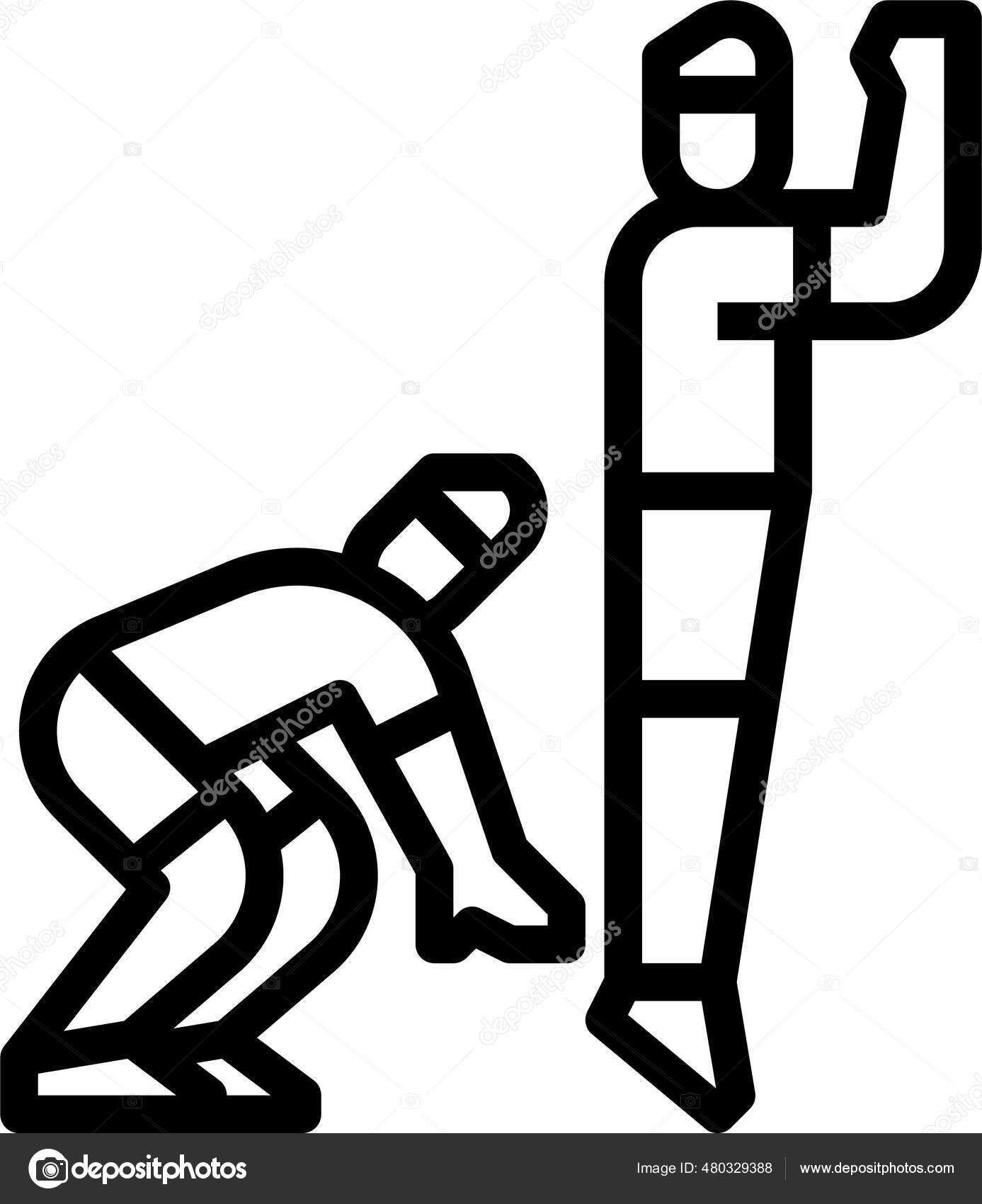 Burpees Cardio Exercício Ícone Vetor de ©iconfinder 480329388