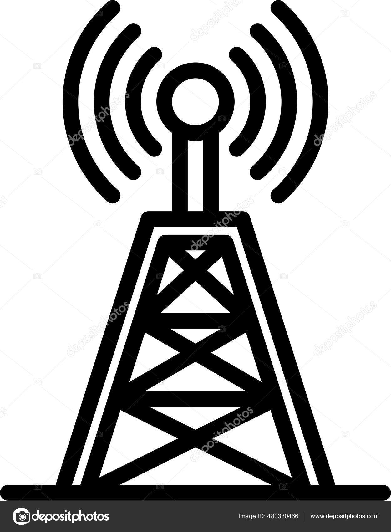 Broadcast Radio Signal Icon Stock Vector by ©iconfinder 480330466