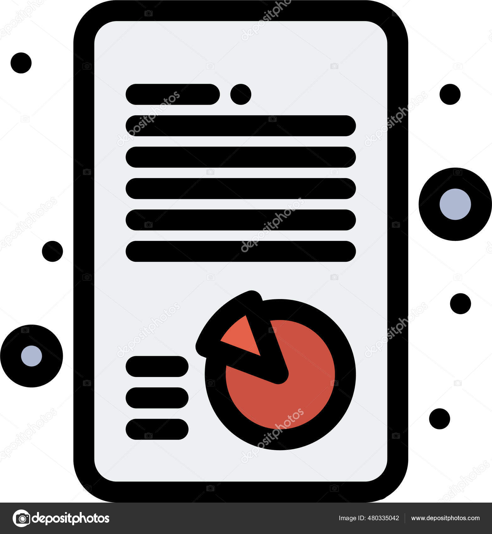 Icono Informe Gestión Crecimiento Estilo Filledoutline Vector de stock ...