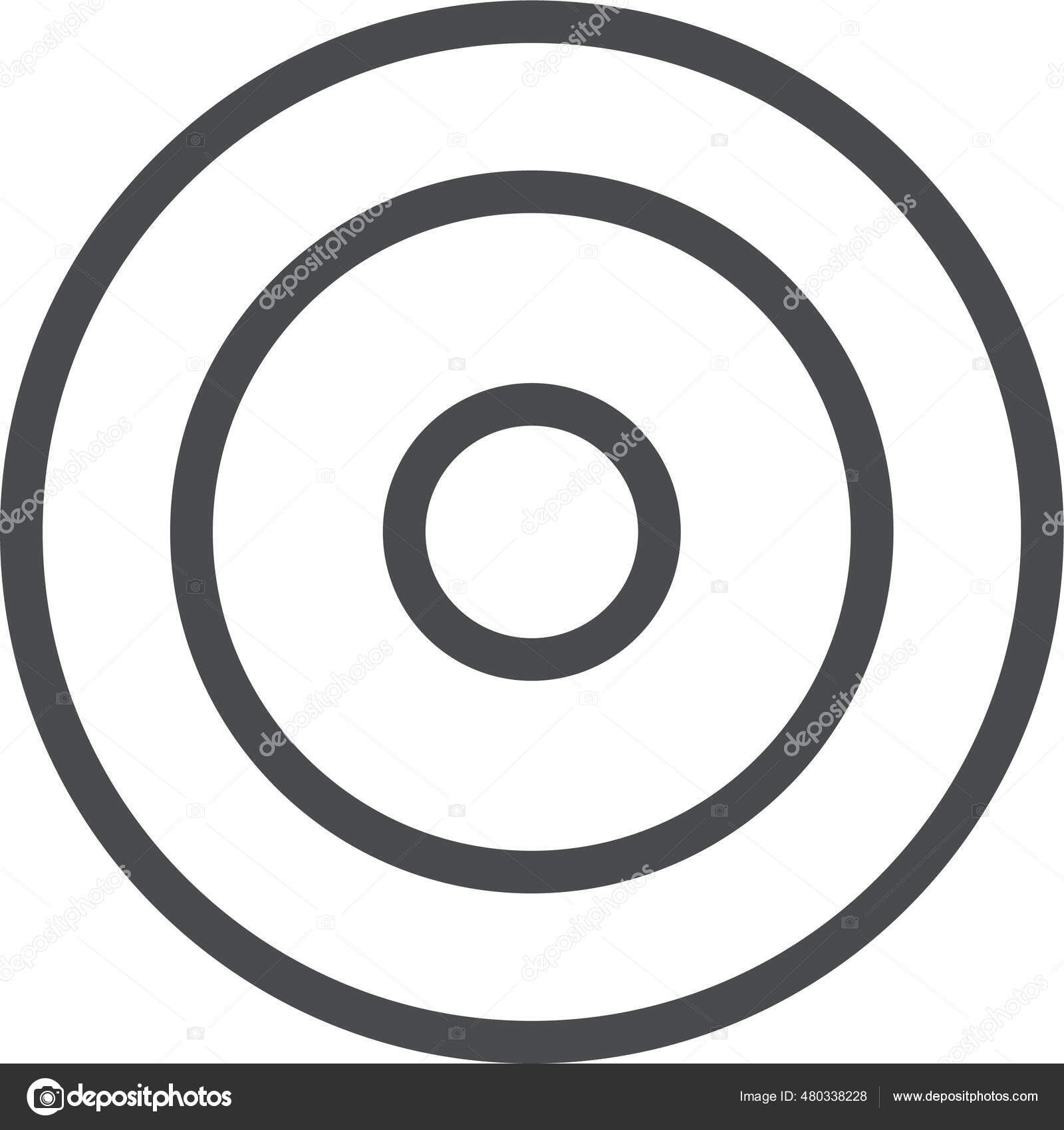 Target Aim Bullseye Icon Outline Style Stock Vector Image by ...