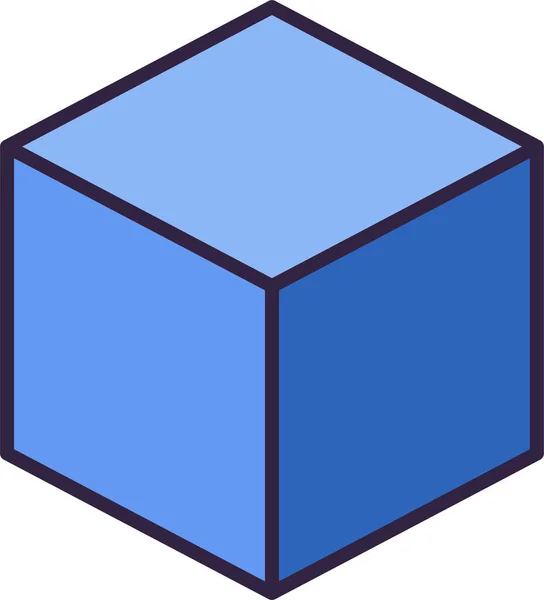 3d Blue Cube