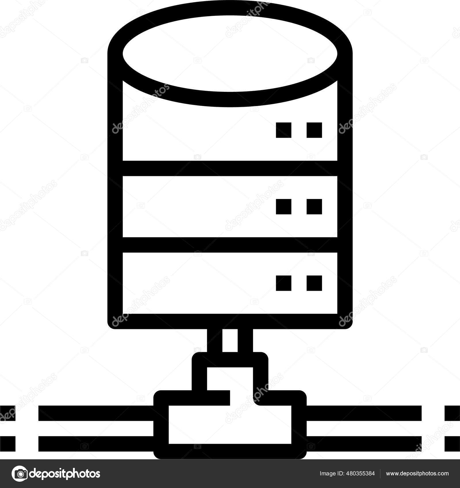 Base Data File Icon Outline Style Stock Vector by ©iconfinder 480355384