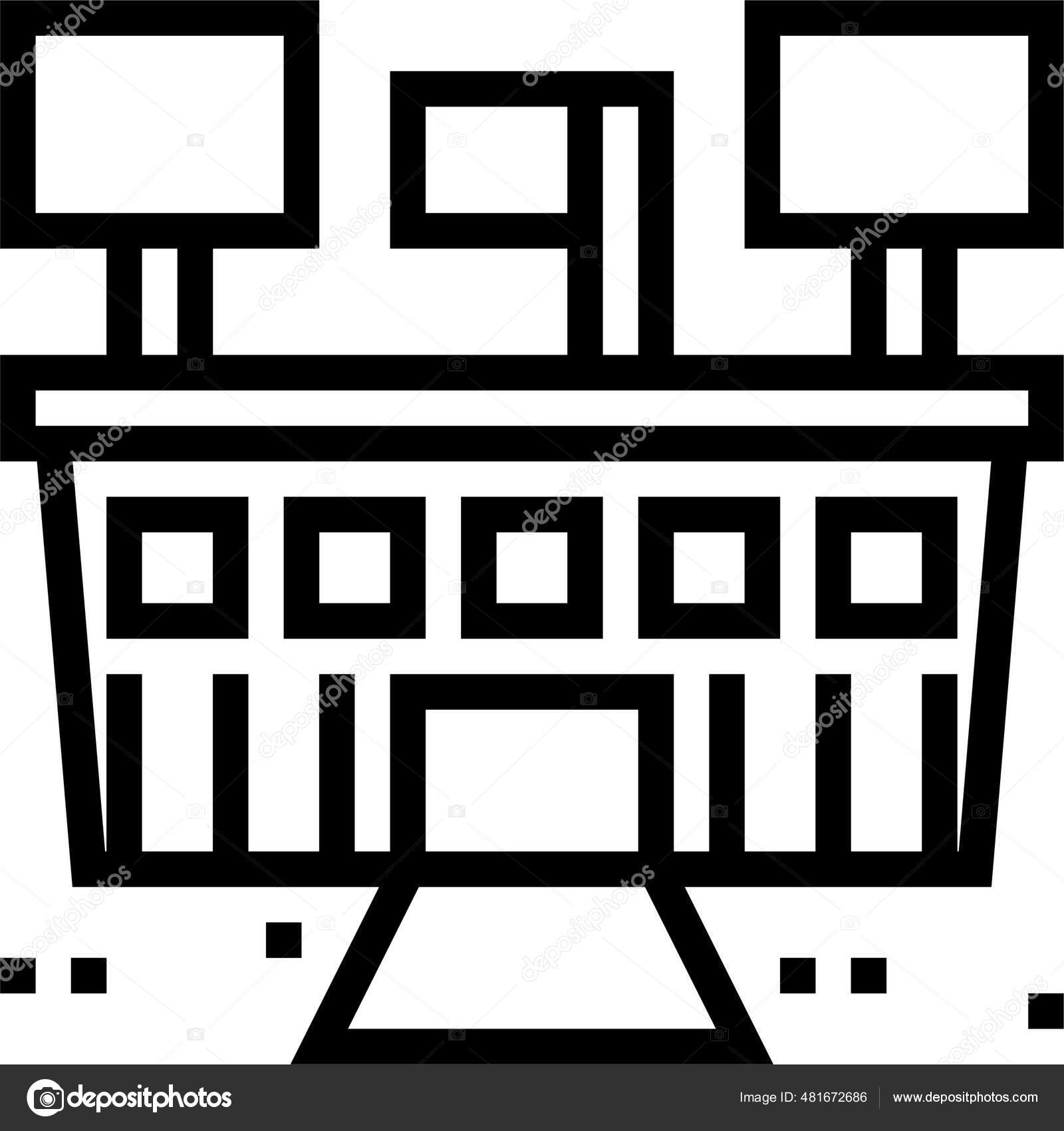 Architecture Auditorium Stadium Icon Outline Style Stock Vector by ...