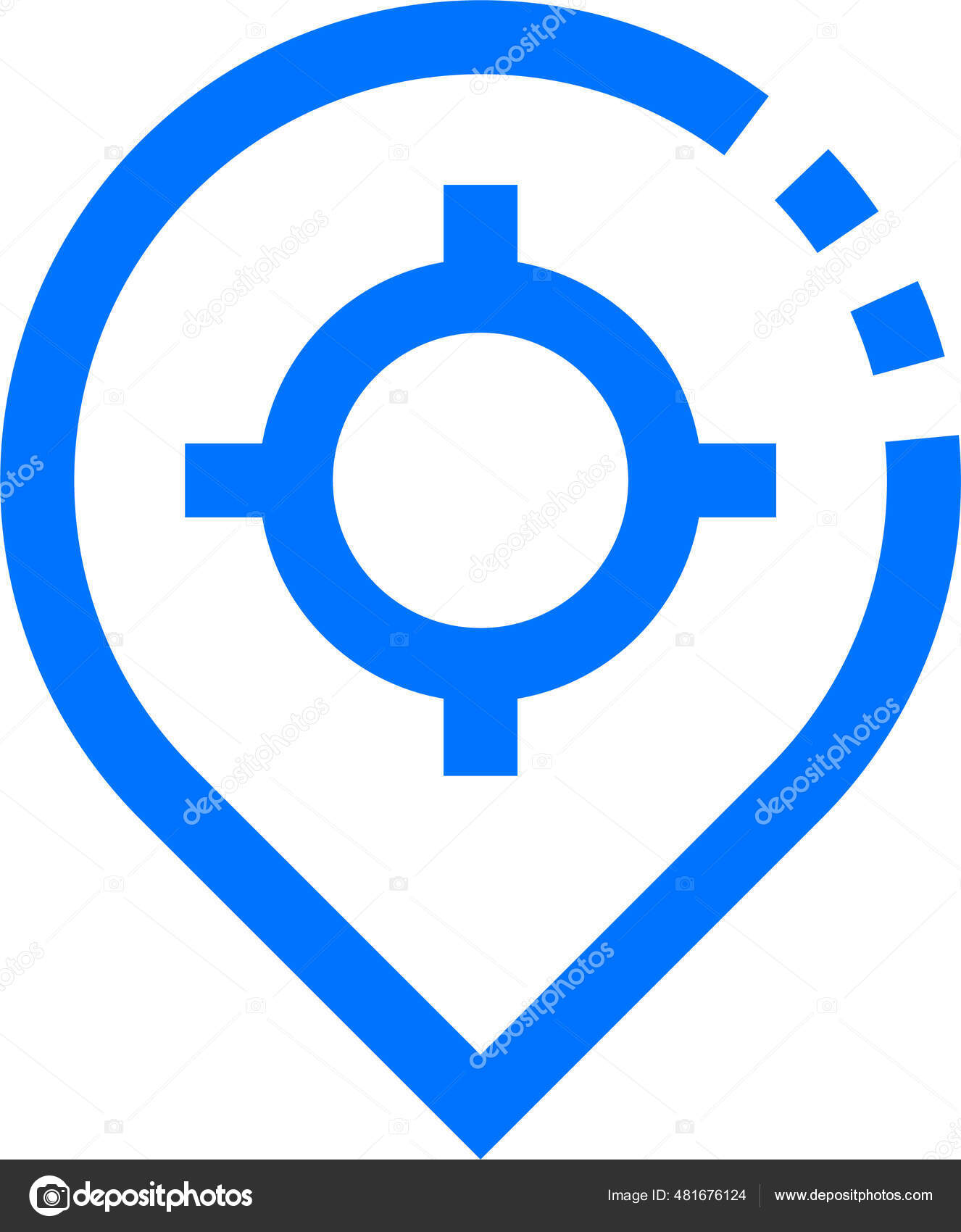 Goal Location Lock Icon Outline Style Stock Vector by ©iconfinder 481676124