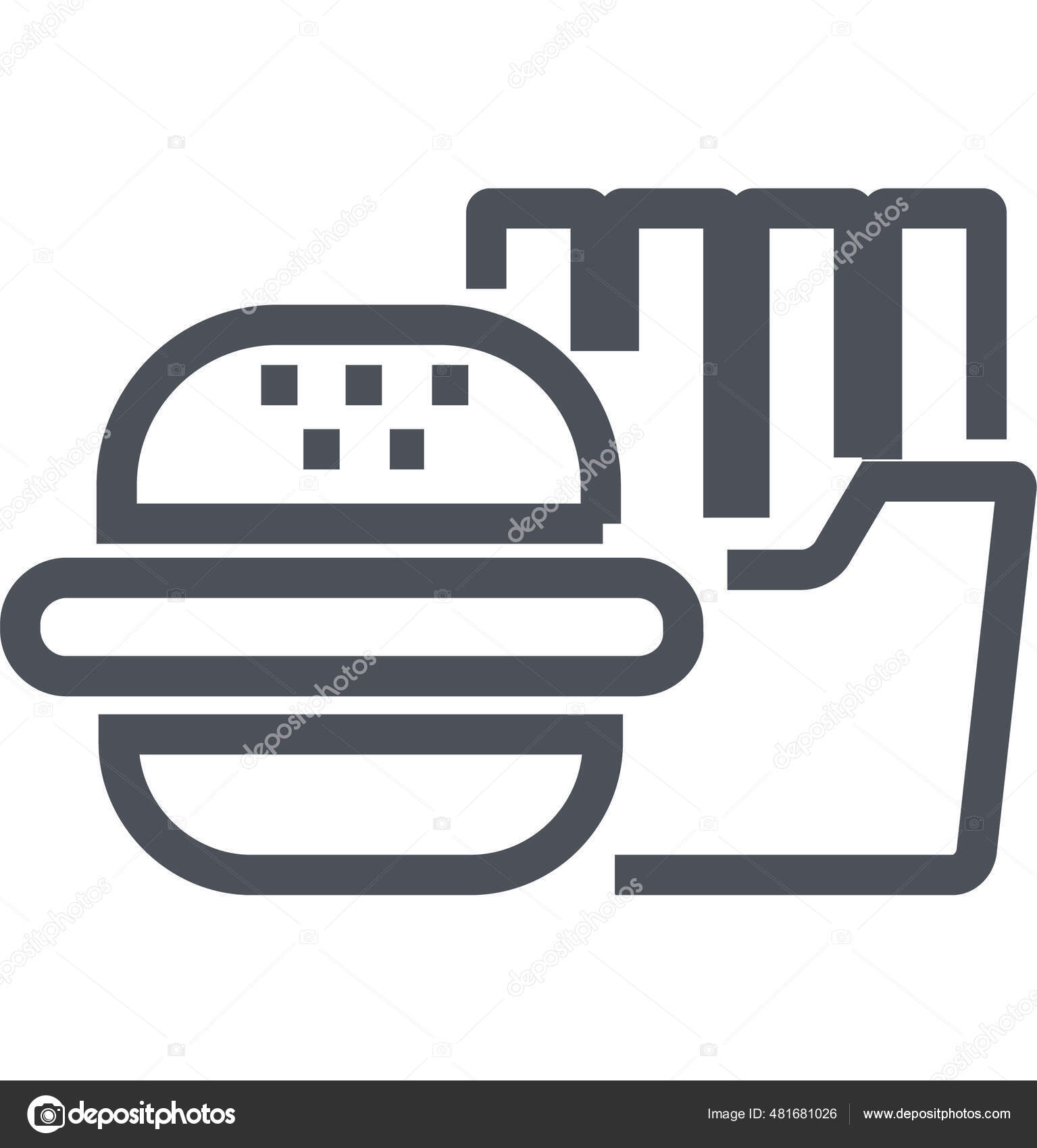 Fast Food Cooking Icon Outline Style Stock Vector by ©iconfinder 481681026