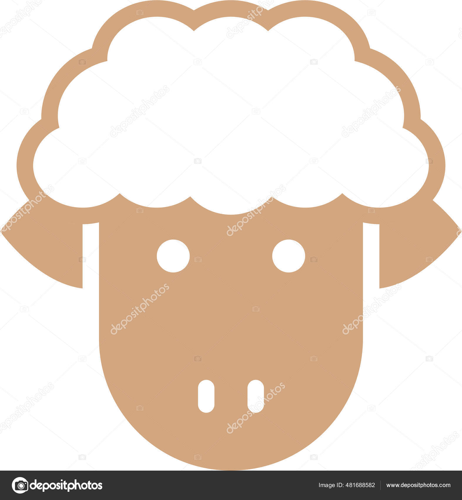 Animal Face Farm Icon Solid Style Stock Vector by ©iconfinder 481688582