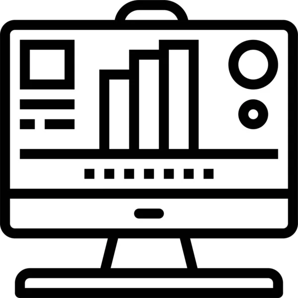 Panel Control Icono Monitor Kpi Estilo Esquema Vector de stock ...