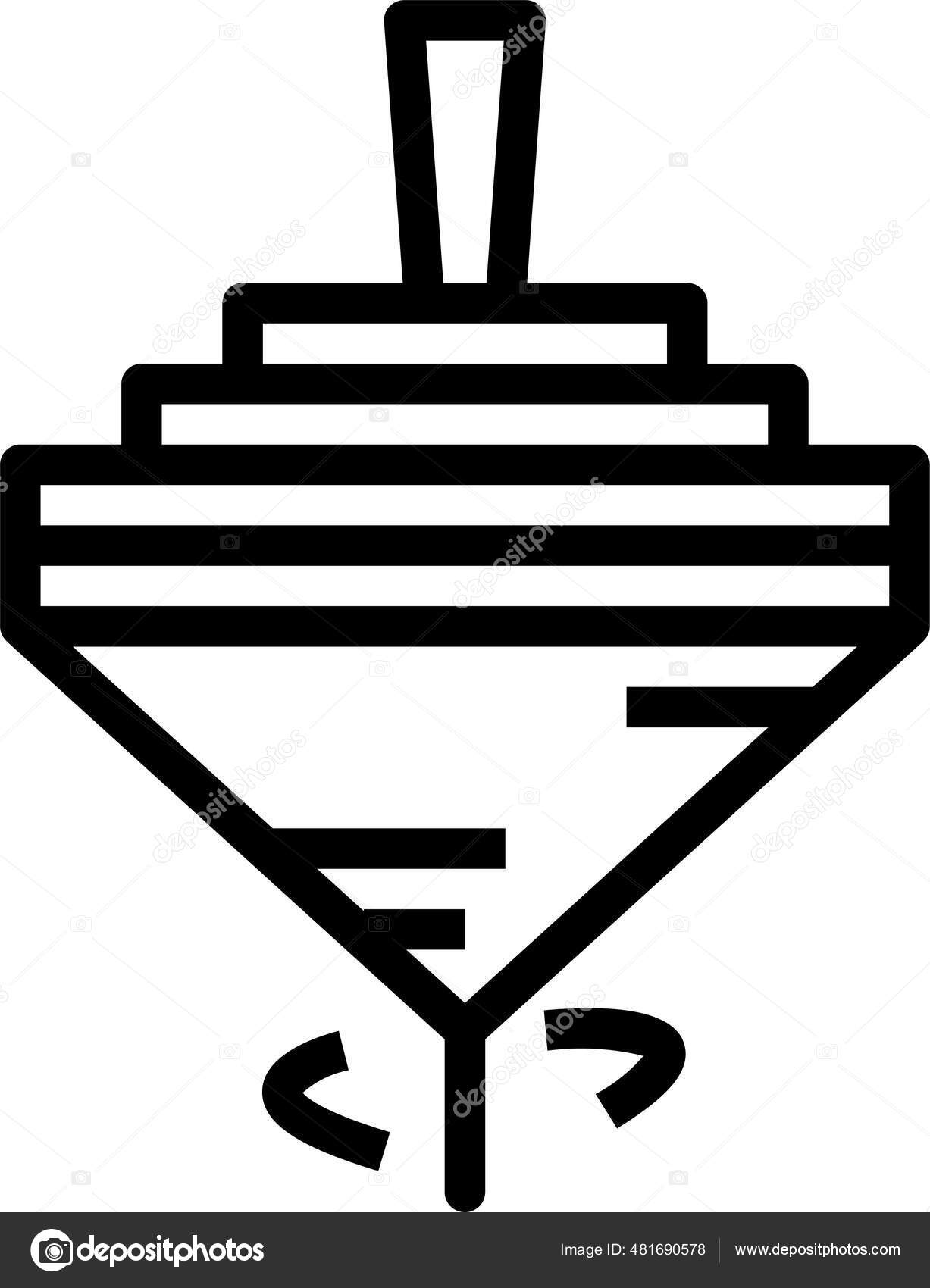 Entertainment Kid Spinning Icon Outline Style Stock Vector Image by ...