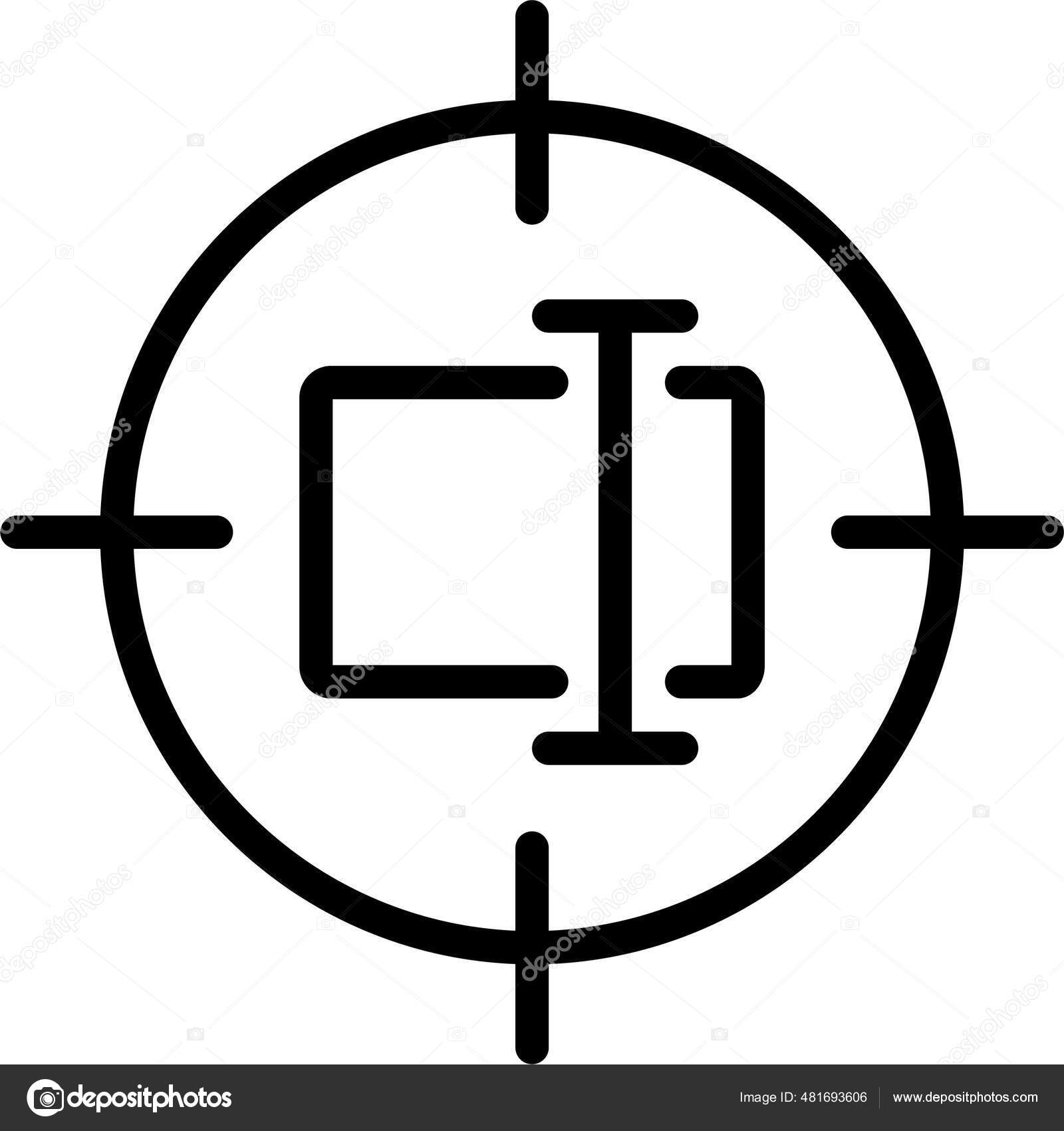 Aim Goal Input Icon Outline Style Stock Vector by ©iconfinder 481693606