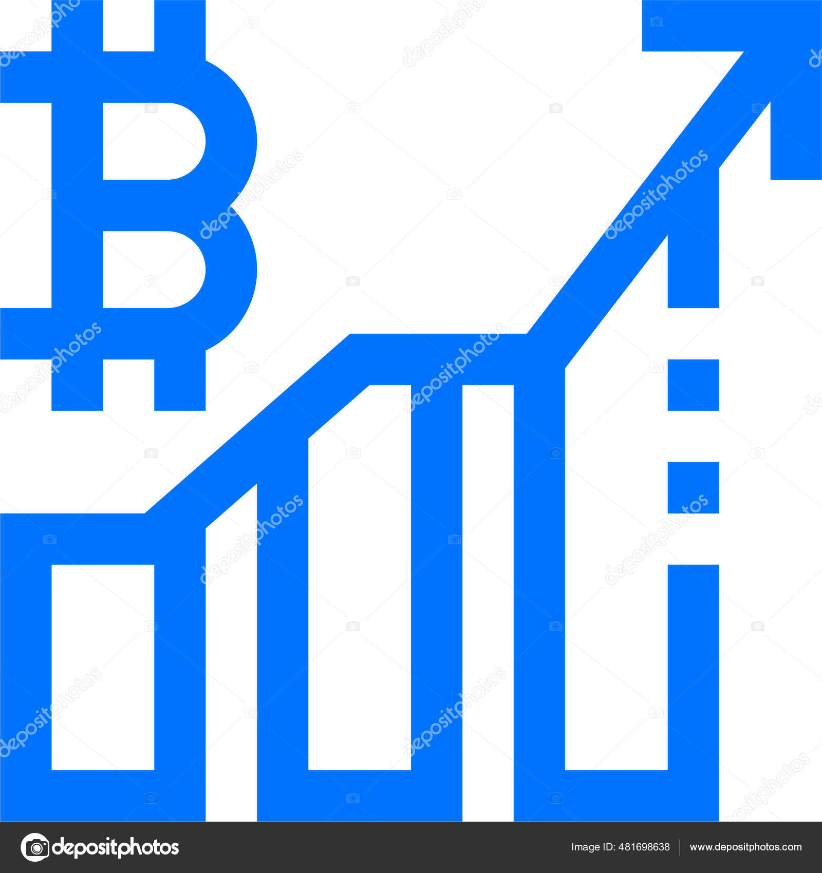 Bitcoin Charts Graph Icon Outline Style Stock Vector by ©iconfinder ...