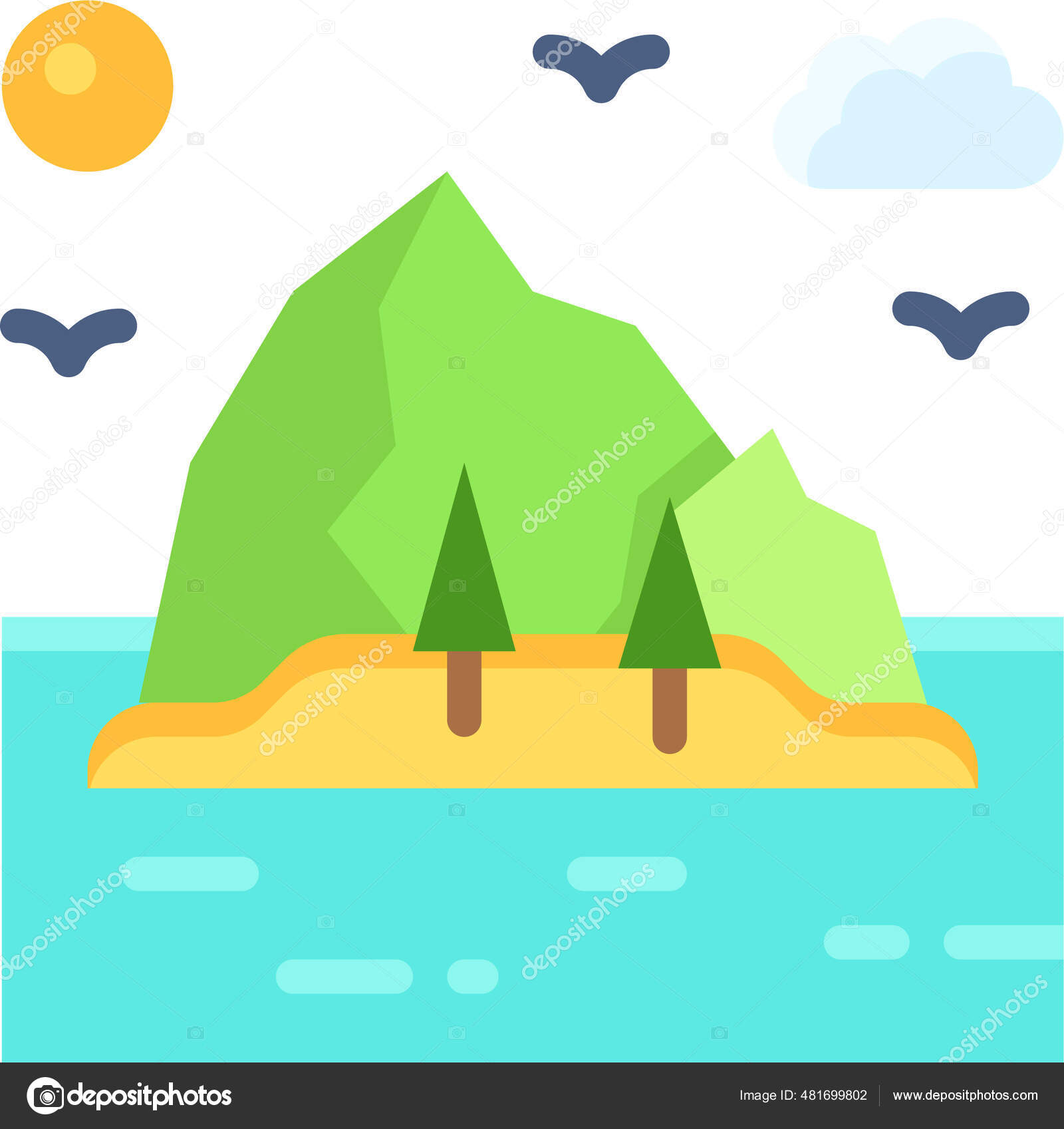 Landscape Land Terrain Icon Stock Vector by ©iconfinder 481699802