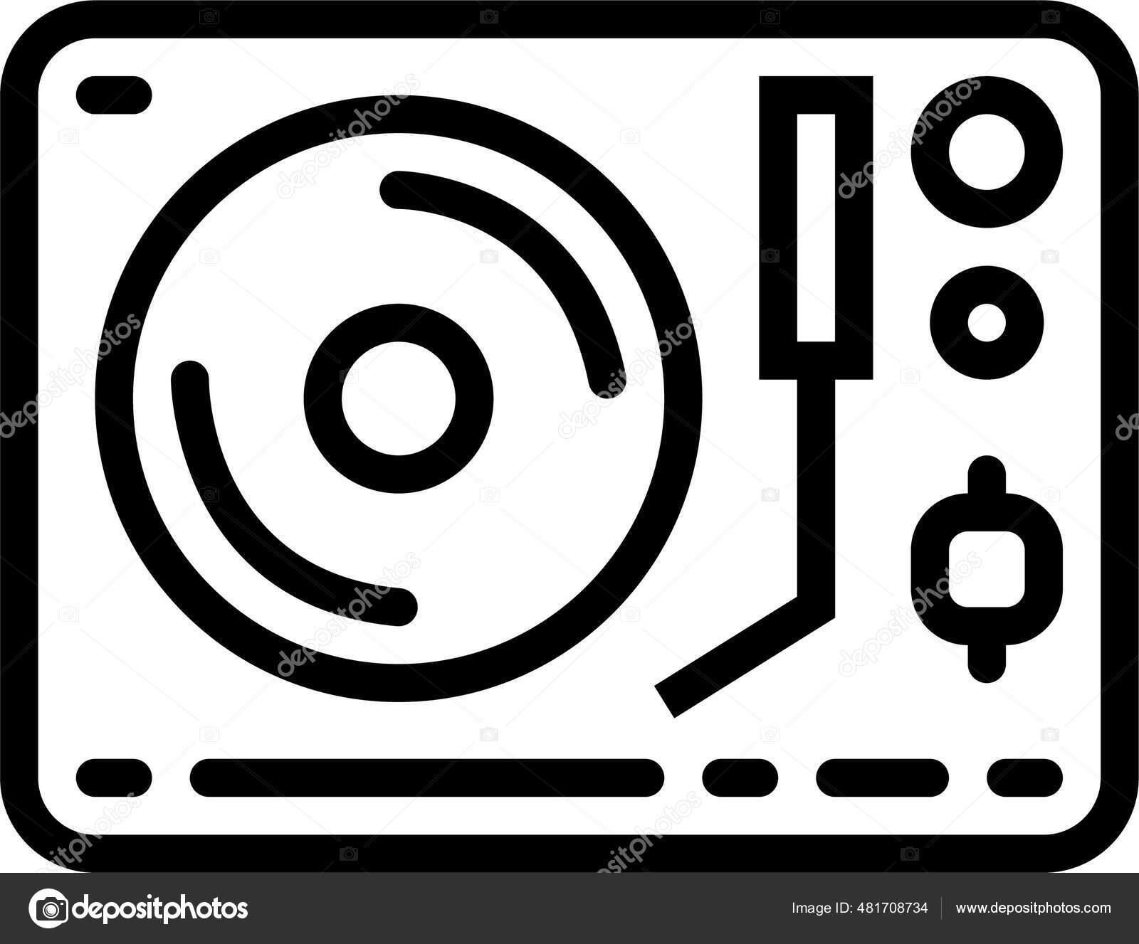 Player Record Icon Outline Style Stock Vector by ©iconfinder 481708734