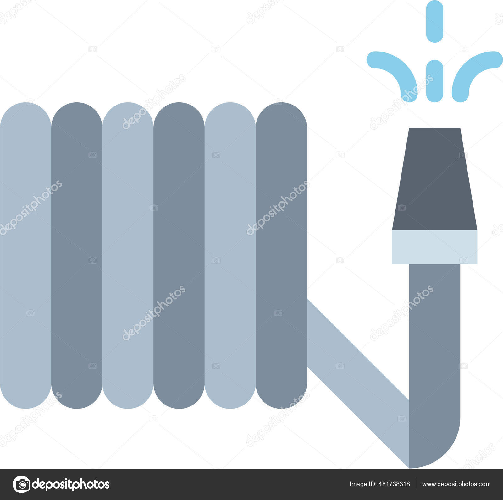 Gardening Hose Hosepipe Icon Flat Style Stock Vector by ©iconfinder 481738318