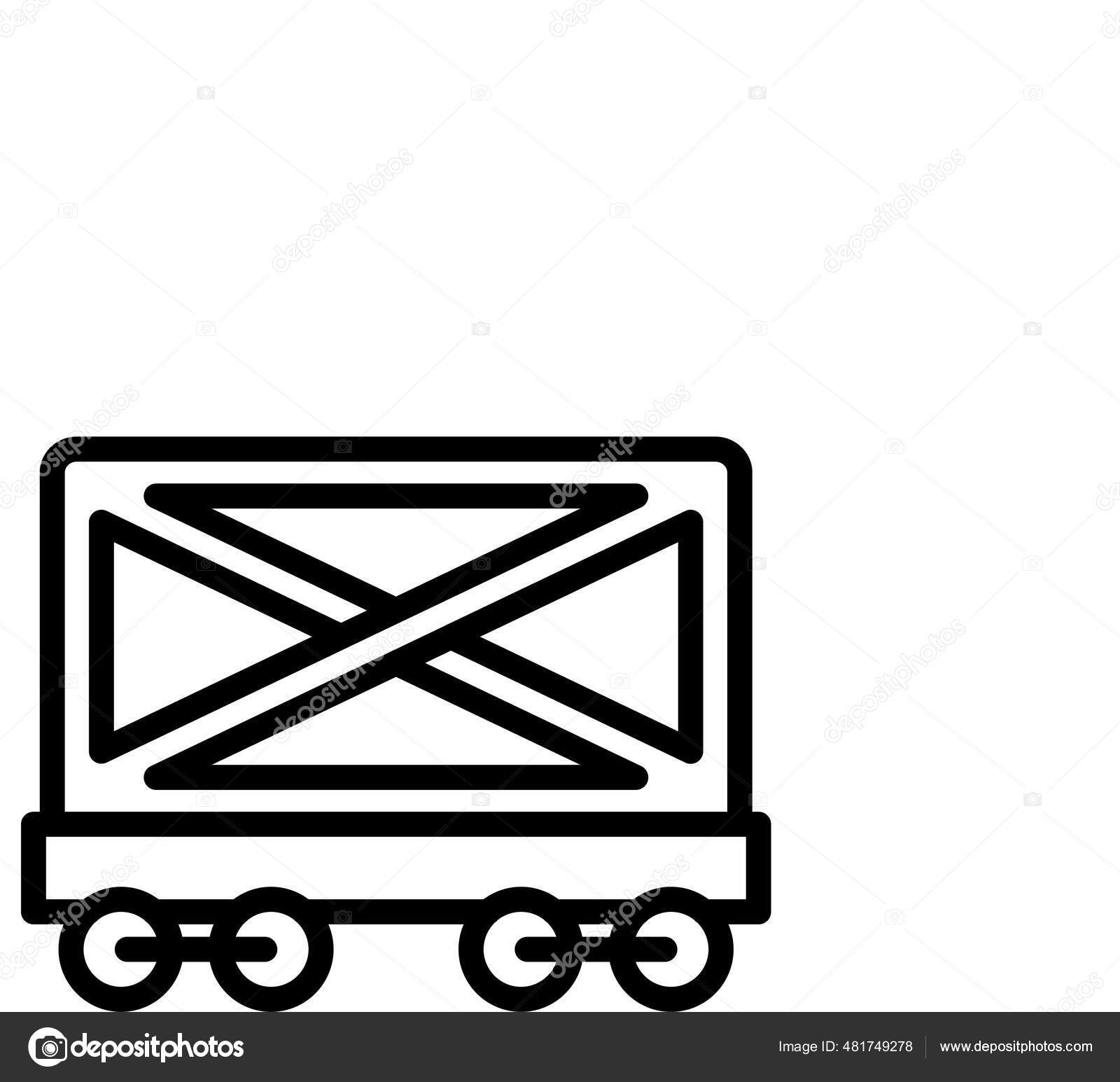 Transport Vehicle Bogie Icon Outline Style Stock Vector Image by ...