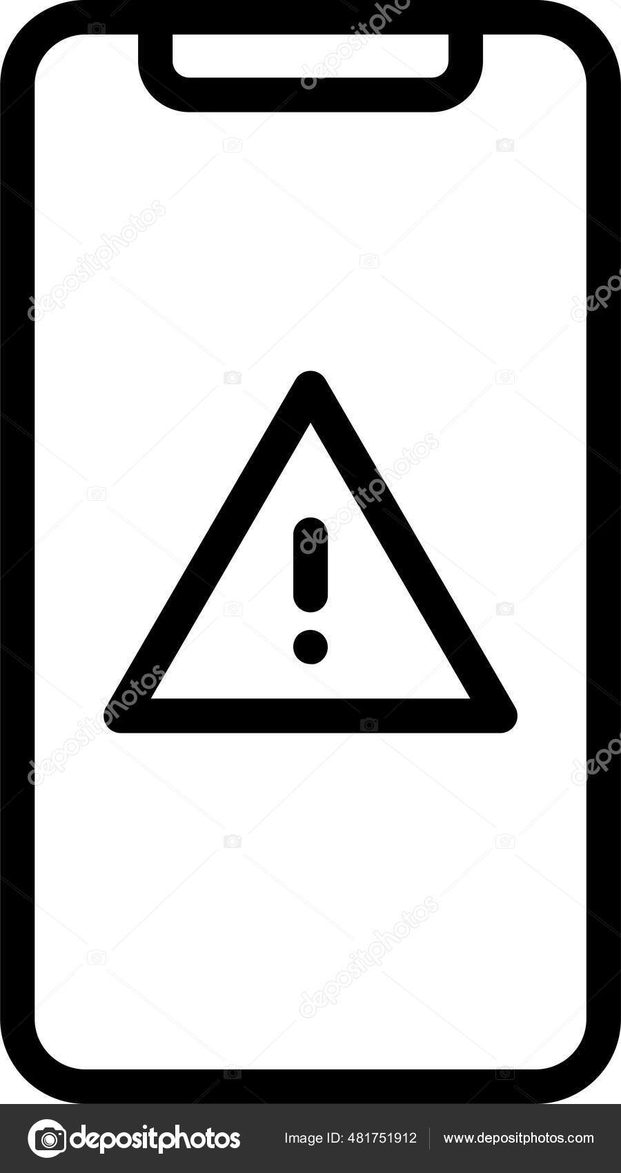 Error Exclamation Exclamation Mark Icon Outline Style Stock Vector ...