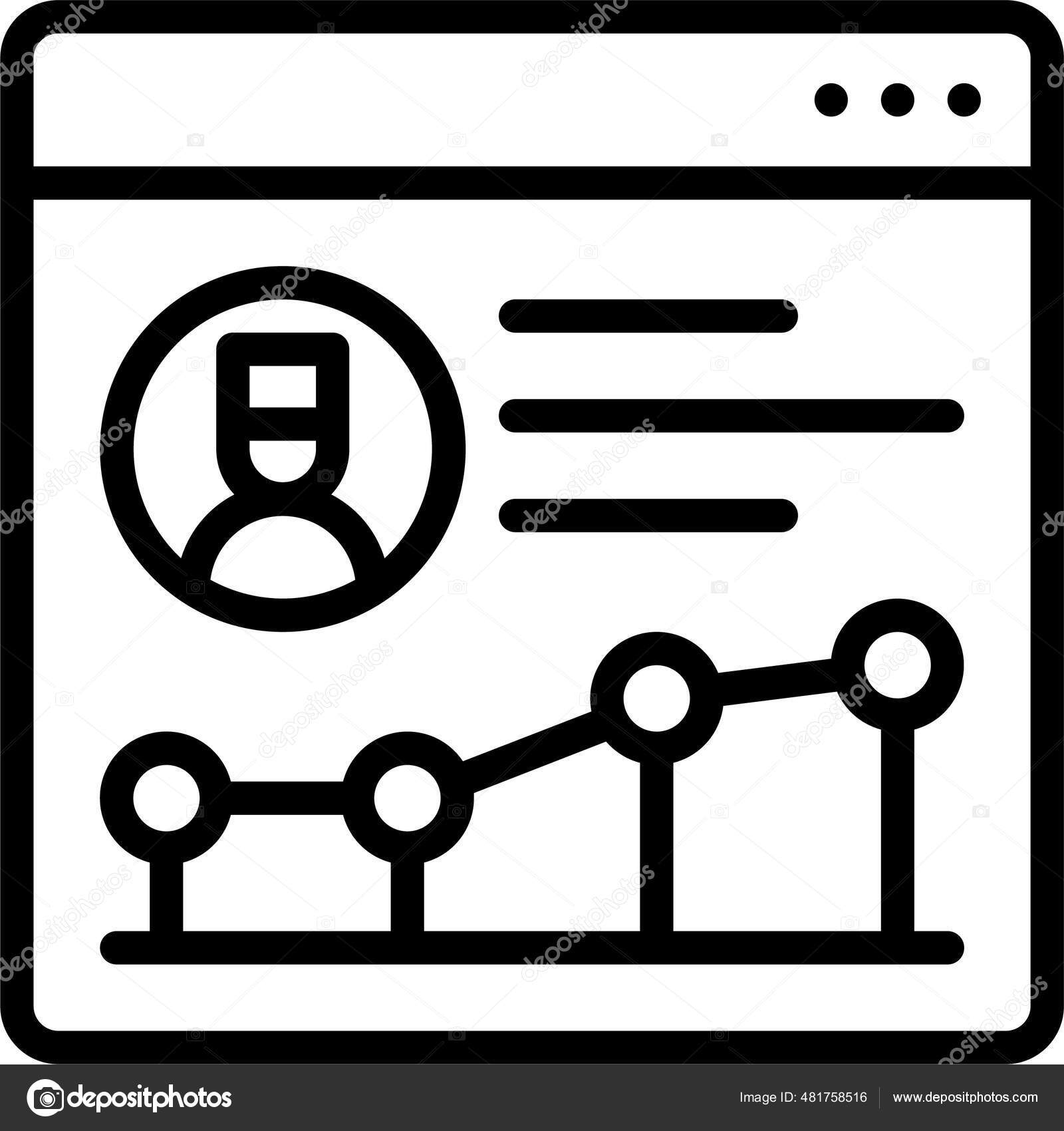 Account Analytics Dashboard Icon Vector de stock #481758516 de ©iconfinder
