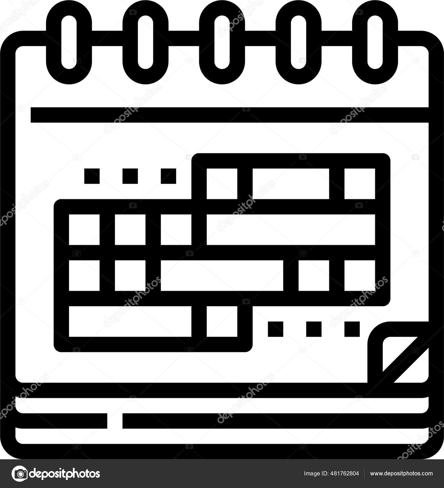 Calendario Fecha Calendario Icono Vector de stock #481762804 de ©iconfinder
