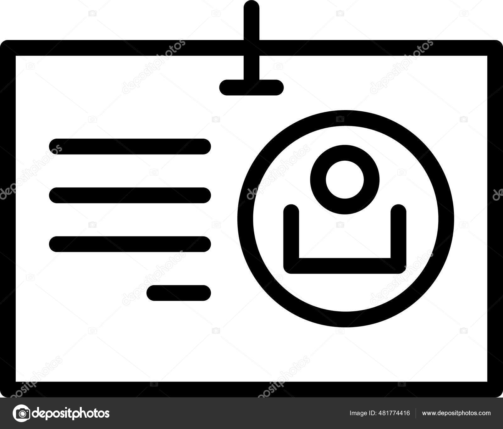 Customer Details Employee Icon Outline Style Stock Vector by ...