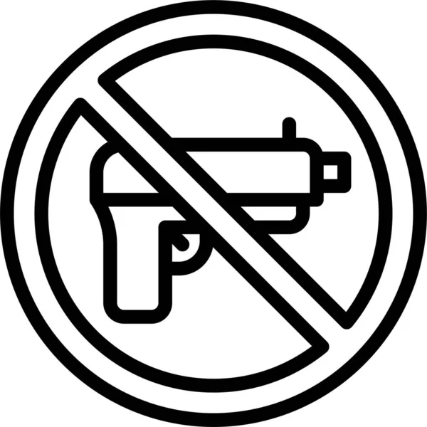 Danger Gun Illegal Icon Solid Style Stock Vector by ©iconfinder 467827516