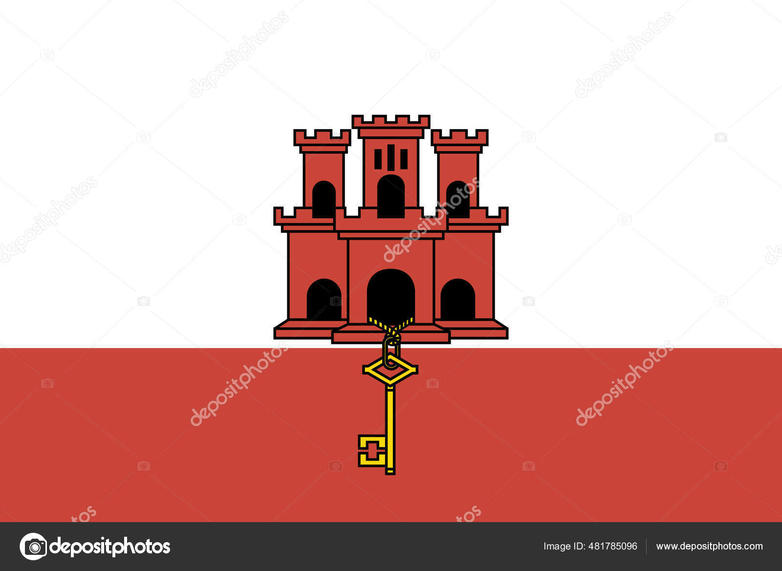 Country Flag Gibraltar Icon Flat Style Stock Vector by ©iconfinder ...