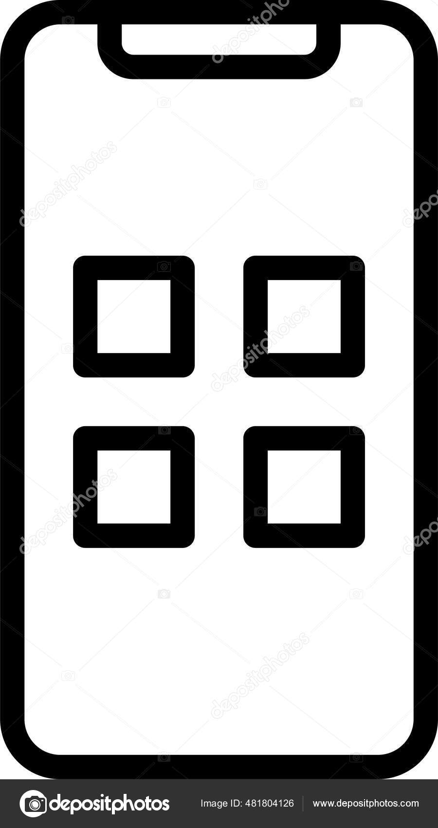 Ikon Menu Menu Menu Android Dalam Gaya Outline Vektor Stok oleh ...