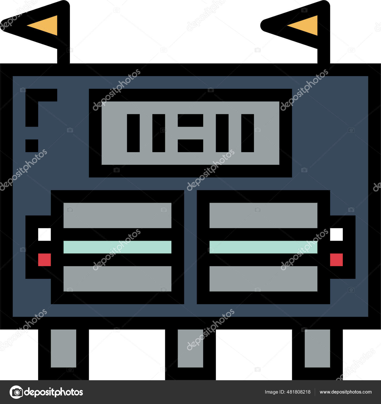 Competition Games Scoreboard Icon Filledoutline Style Stock Vector by ©iconfinder 481808218