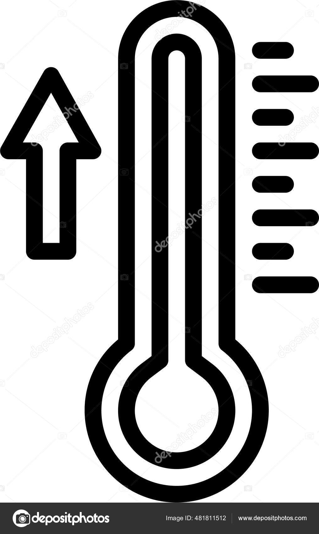 Celsius Mercury Temperature Icon Outline Style Stock Vector by ...