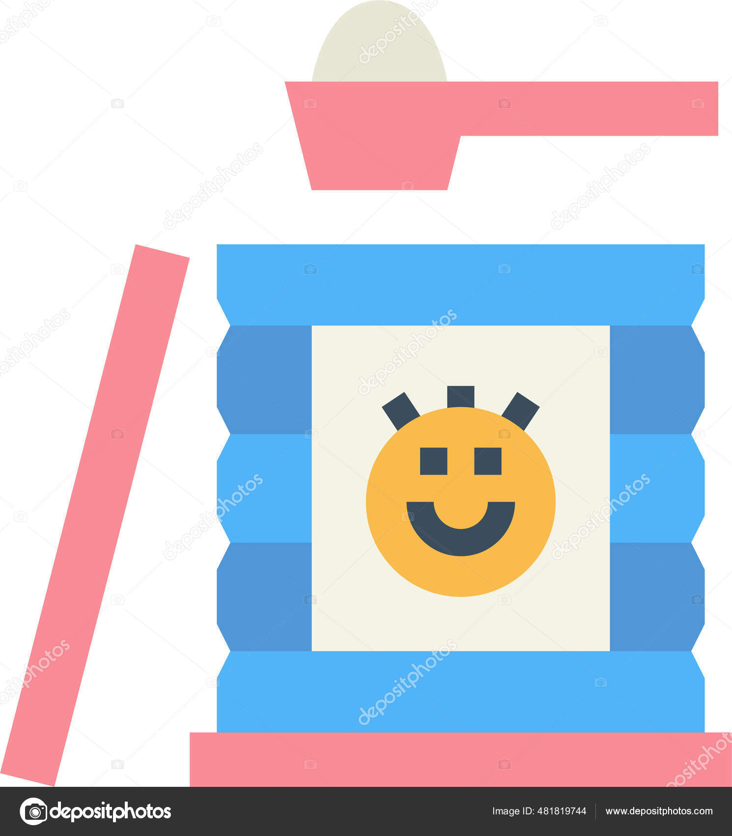 Feeding Food Formula Icon Flat Style Stock Vector by ©iconfinder 481819744