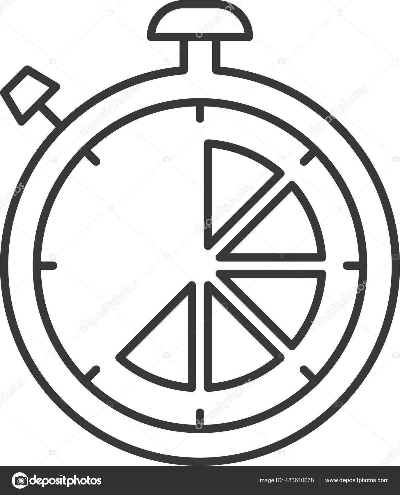 Clock Stopwatch Time Icon Outline Style Stock Vector by ©iconfinder ...