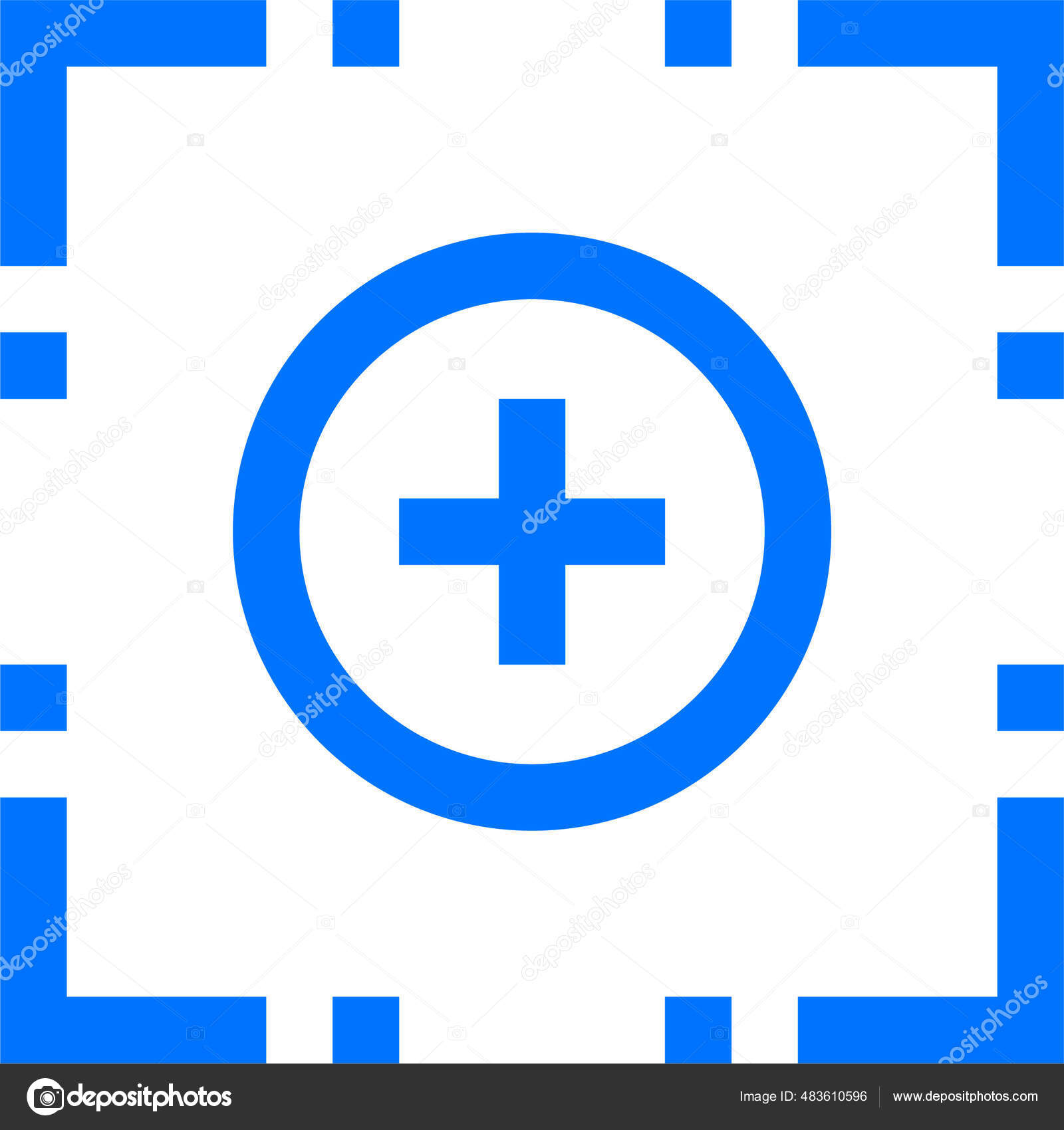 Add Focus Lock Icon Outline Style Stock Vector by ©iconfinder 483610596