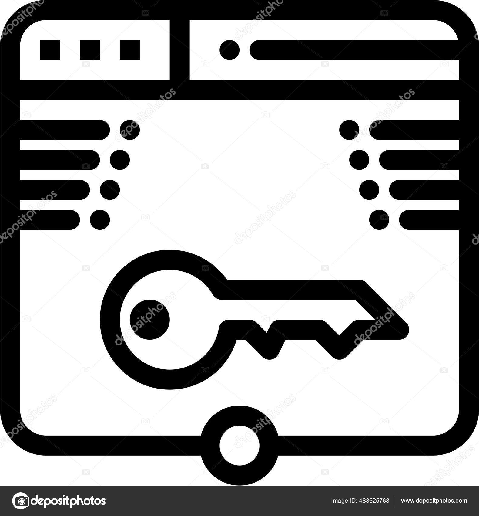Form Key Login Icon Stock Vector by ©iconfinder 483625768
