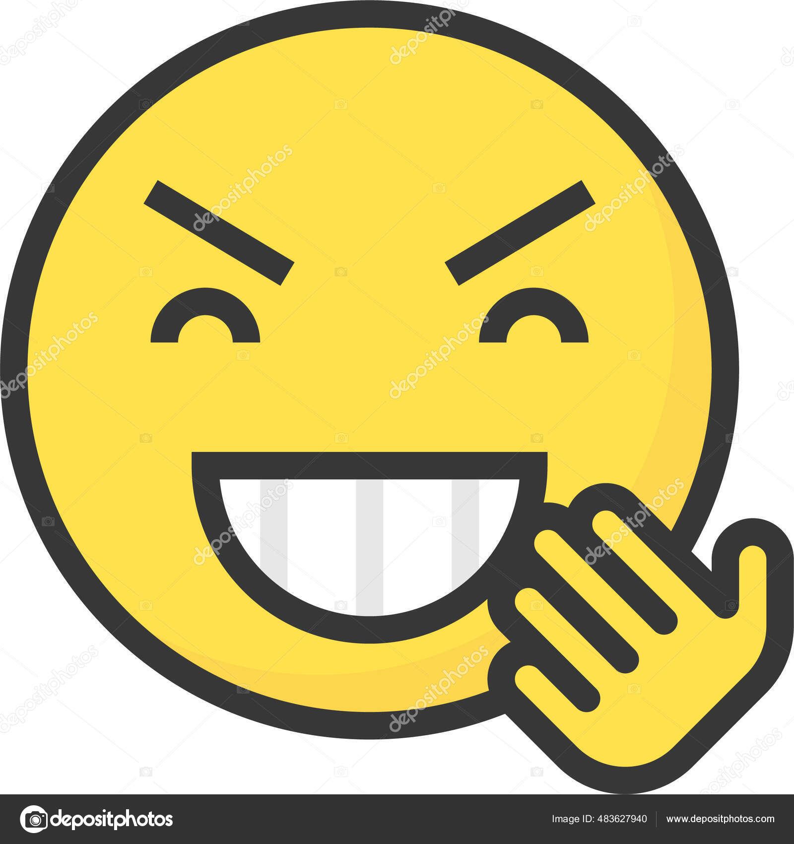 Emoji Emoticon Expression Icon Filledoutline Style Stock Vector by ...