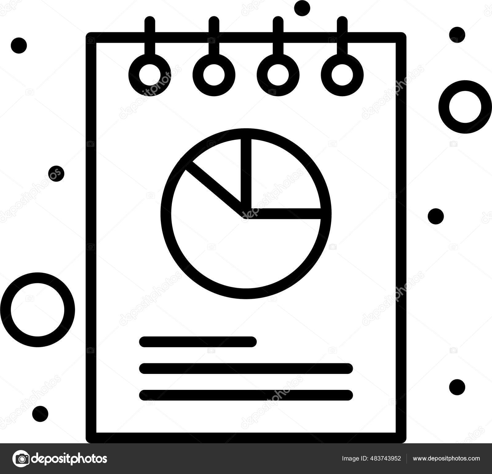Customization Report Chart Icon Outline Style Stock Vector by ...