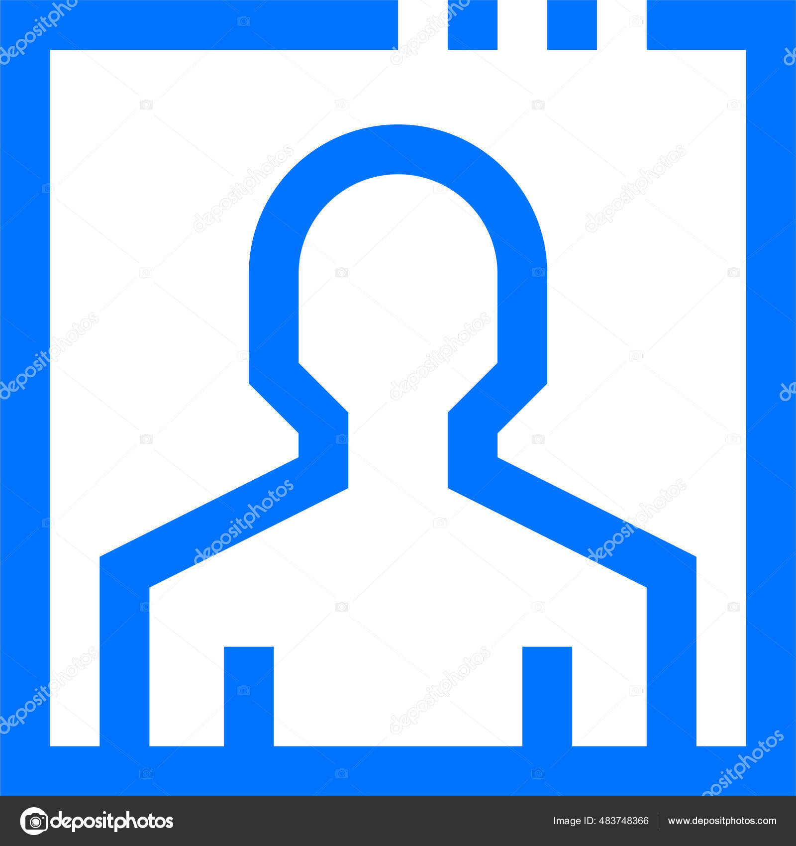 Careers Half Human Icon Outline Style Stock Vector by ©iconfinder 483748366