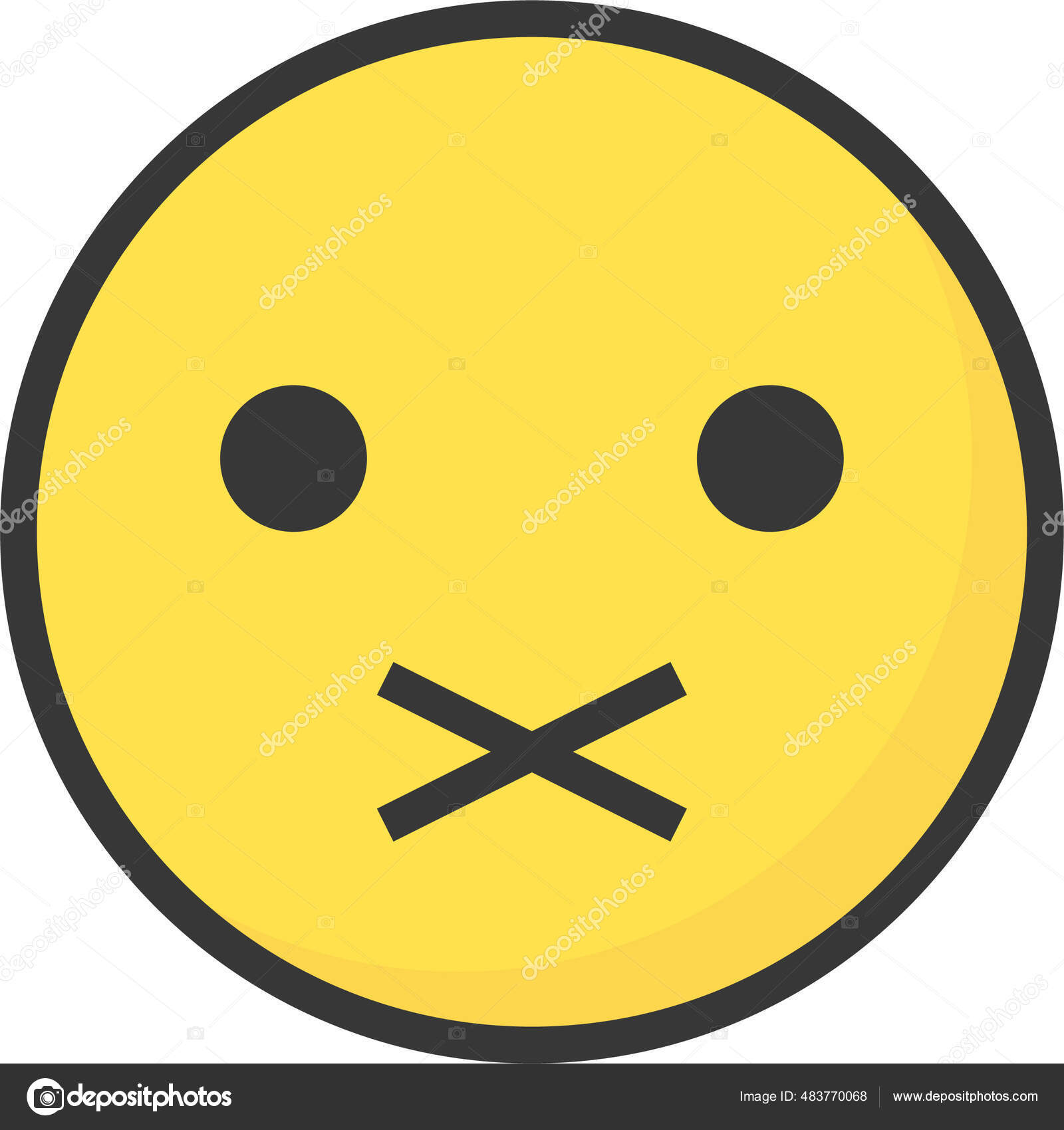 Emoji Emoticon Expression Icon Filledoutline Style Stock Vector Image ...