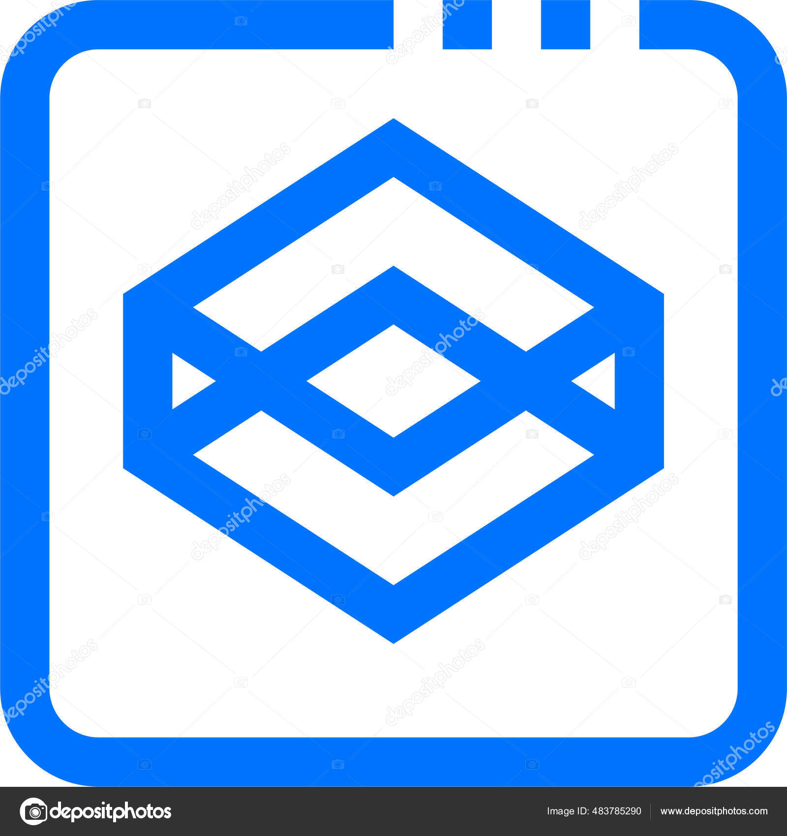 Codepen Communication Dimension Icon Outline Style Stock Vector by ...