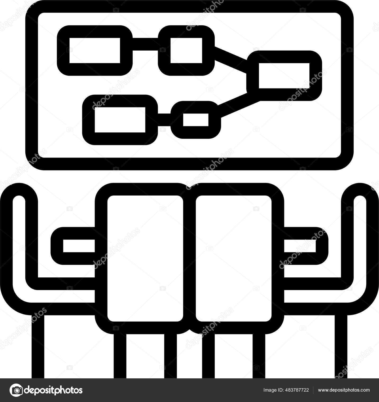 Meeting Plan Workday Icon Outline Style Stock Vector by ©iconfinder ...