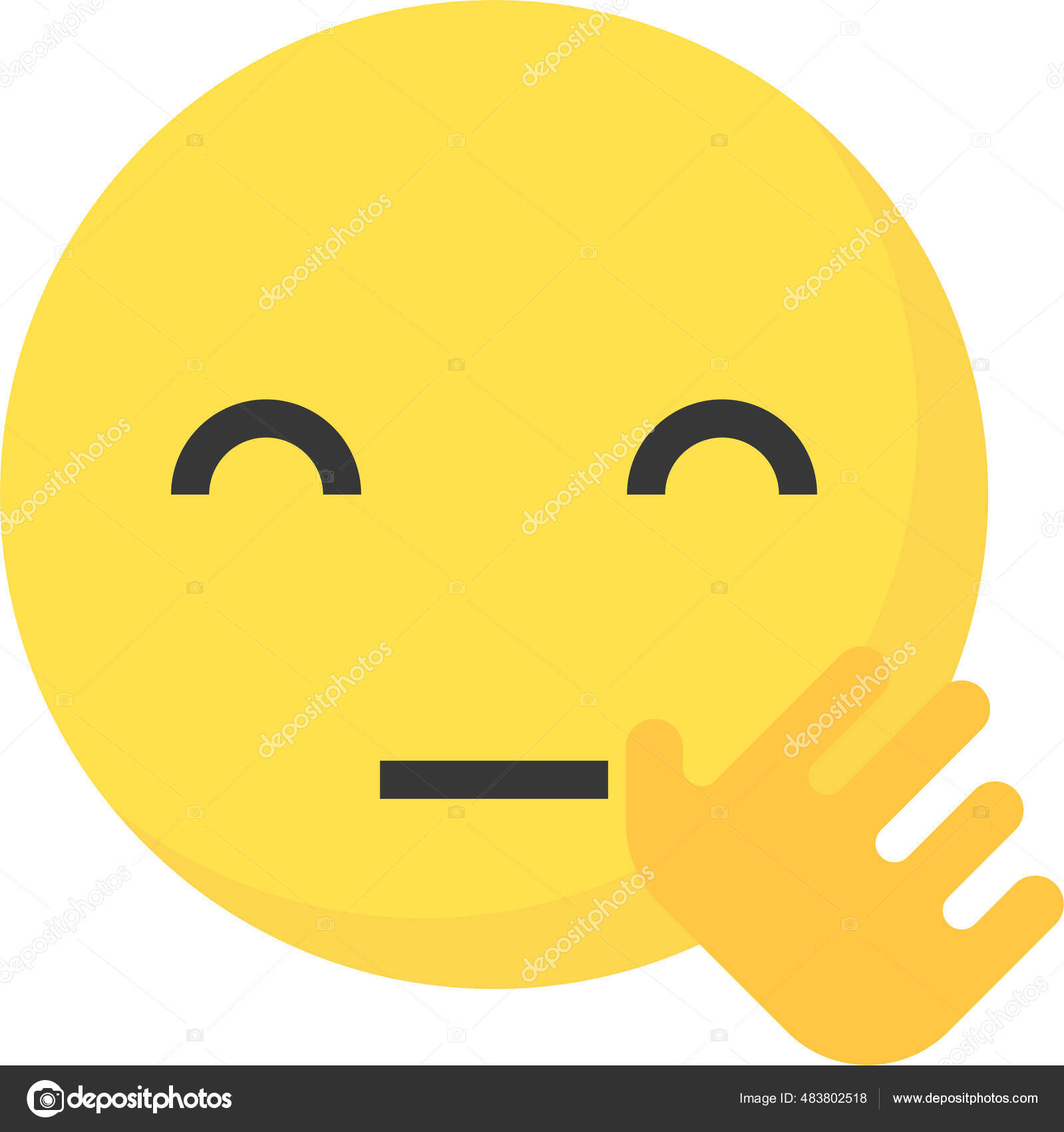 Bye Emoji Emoticon Icon Flat Style Stock Vector by ©iconfinder 483802518