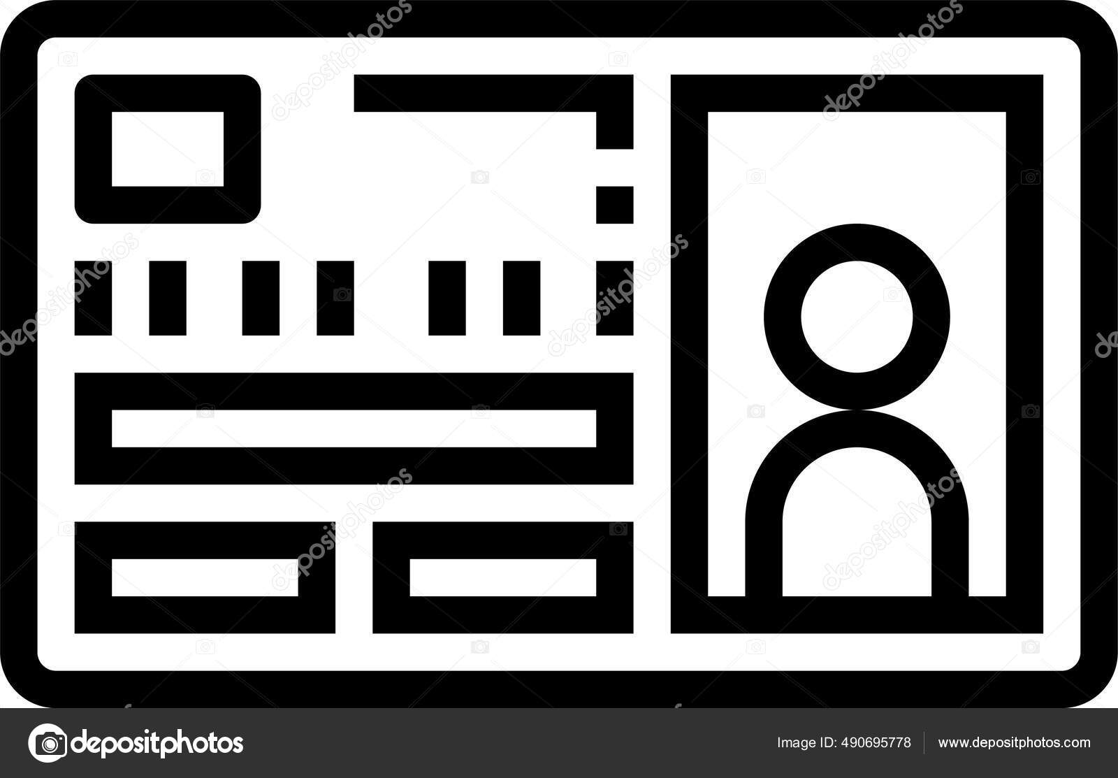 Banking Financial Identification Icon Outline Style Stock Vector by ...