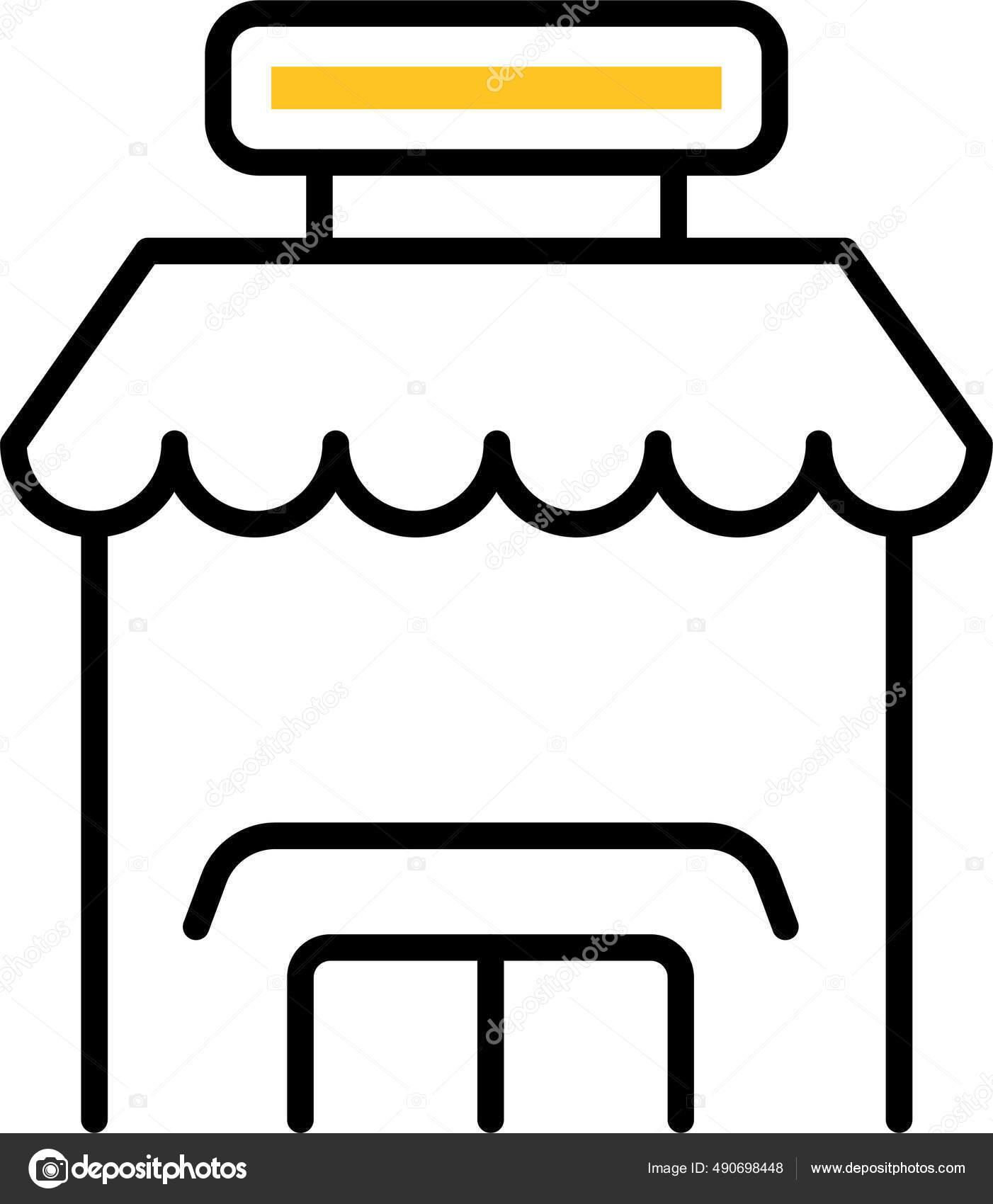 Restaurant Building Shop Icon Stock Vector by ©iconfinder 490698448