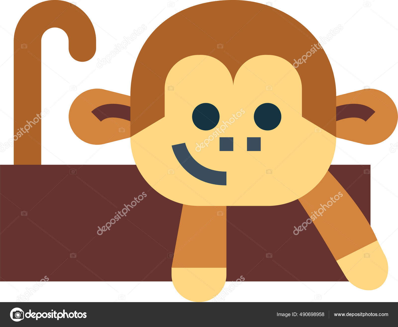 Mono Animal Mamífero Icono Vector de stock por ©iconfinder 490698958