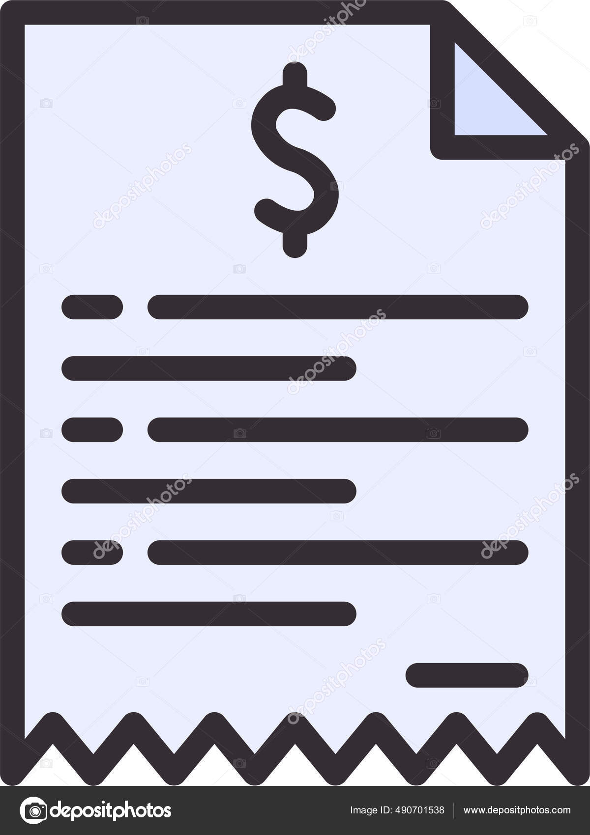 Rechnung Rechnung Zahlung Symbol Stock-Vektorbild von ©iconfinder 490701538