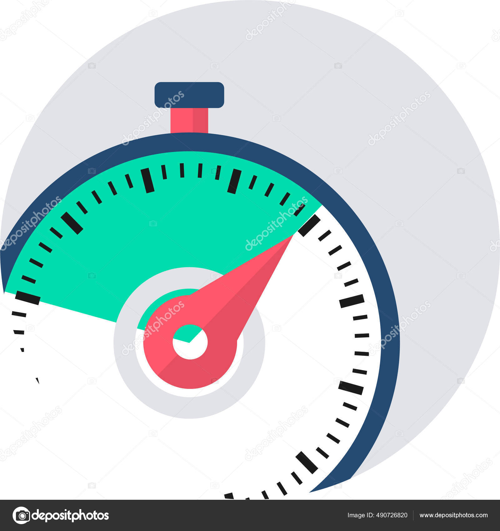 Speedometer Dashboard Performance Icon Badge Style Stock Vector Image ...