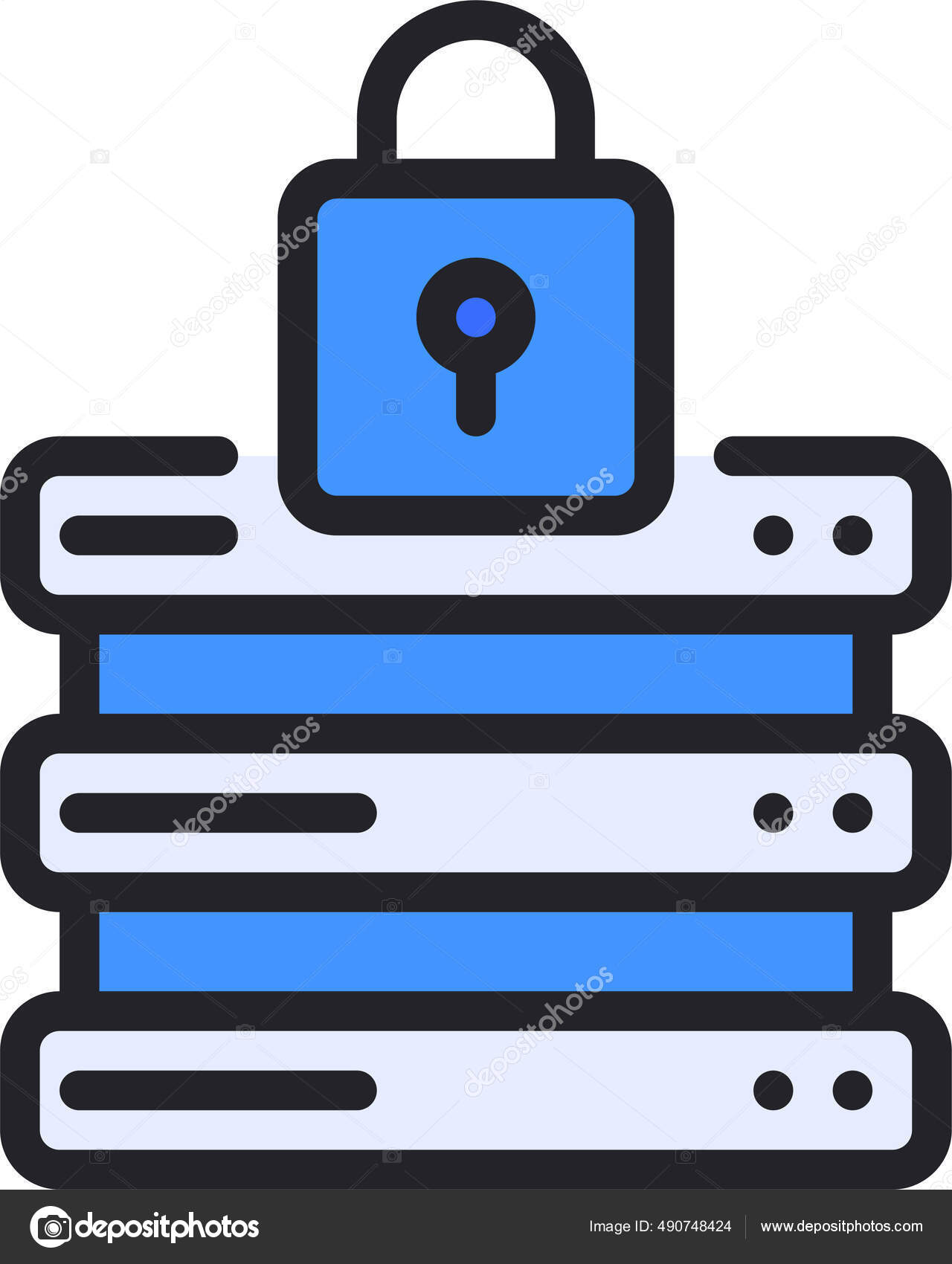 Data Database Locked Icon Stock Vector Image by ©iconfinder #490748424