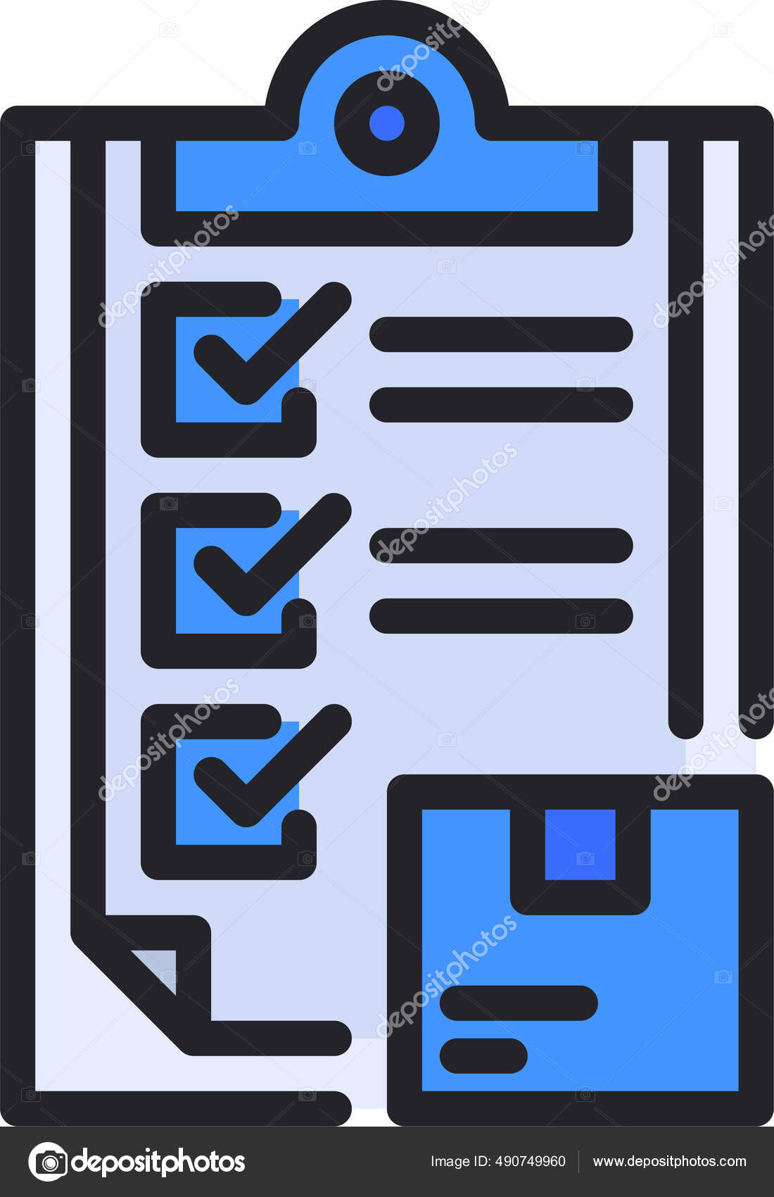 Clipboard Checklist Box Icon Stock Vector by ©iconfinder 490749960