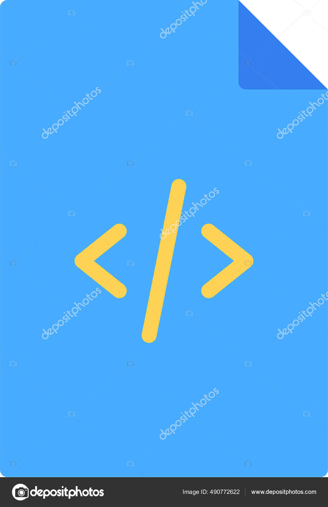 Coding Coe Document Icon Stock Vector Image by ©iconfinder #490772622