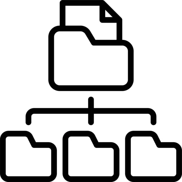 Dokumen Berkas Hirarki Ikon Dalam Gaya Outline Vektor Stok oleh ...