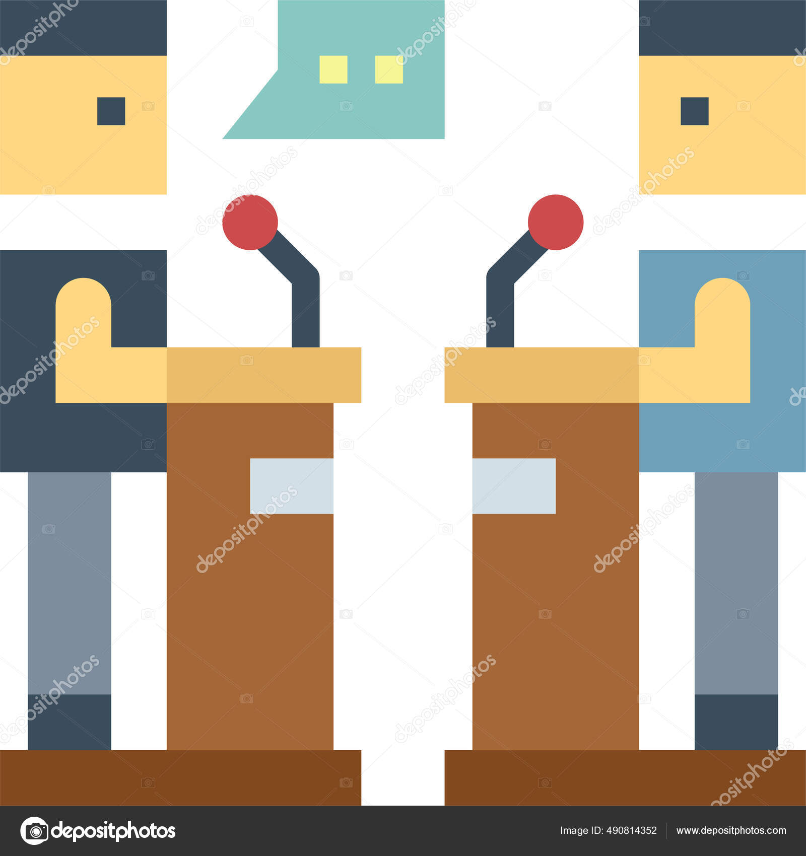 Debate Icono Del Podio Electoral Vector de stock #490814352 de ©iconfinder